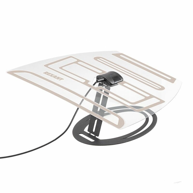 Антенна телевизионная для цифрового ТВ, комнатная активная для телевизора с усилителем ДМВ сигнала