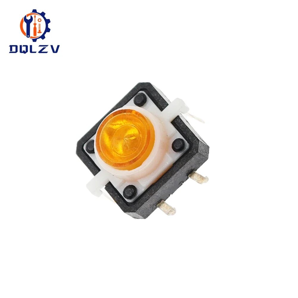 Желтые фотоосвещенные тактовые переключатели DQLZV 5 шт.
