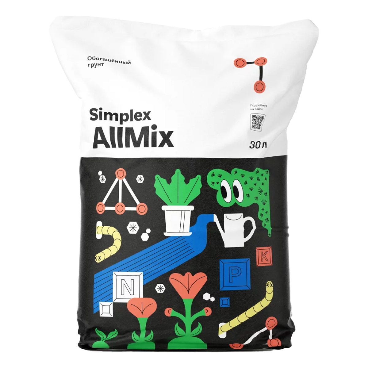 Обогащенный субстрат / AllMix, 30 л / Simplex