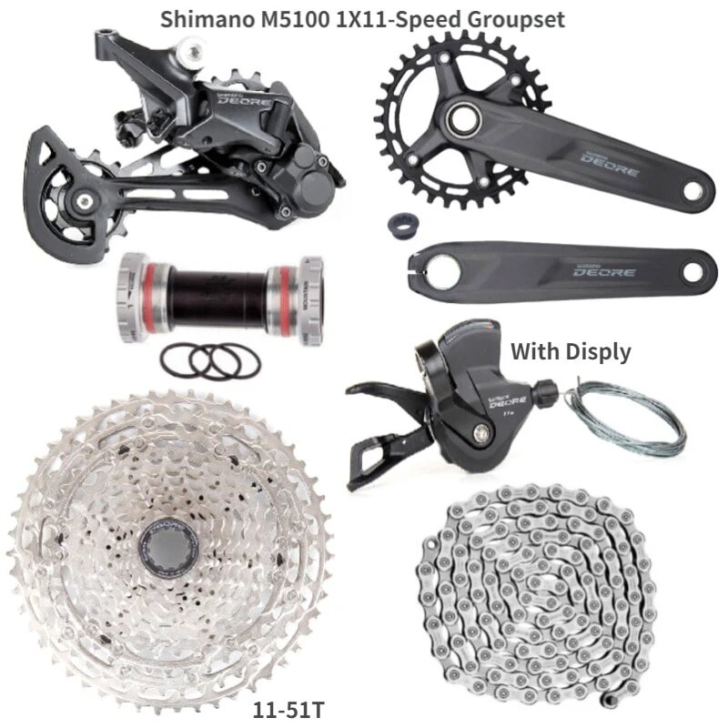 SHIMANO DEORE M5100 1x11-Speed Groupset 11-51T 170-32T 11-51T