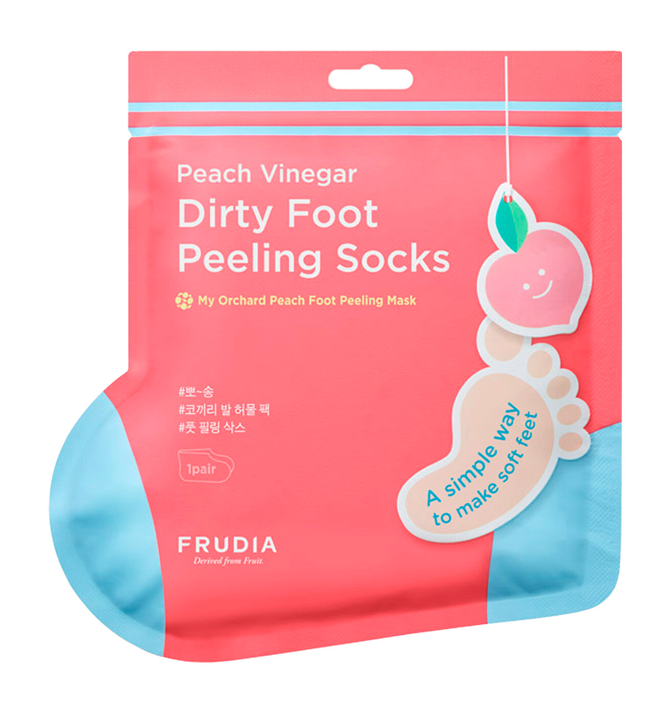 FRUDIA Маска-носочки для педикюра с ароматом персика, 40 г