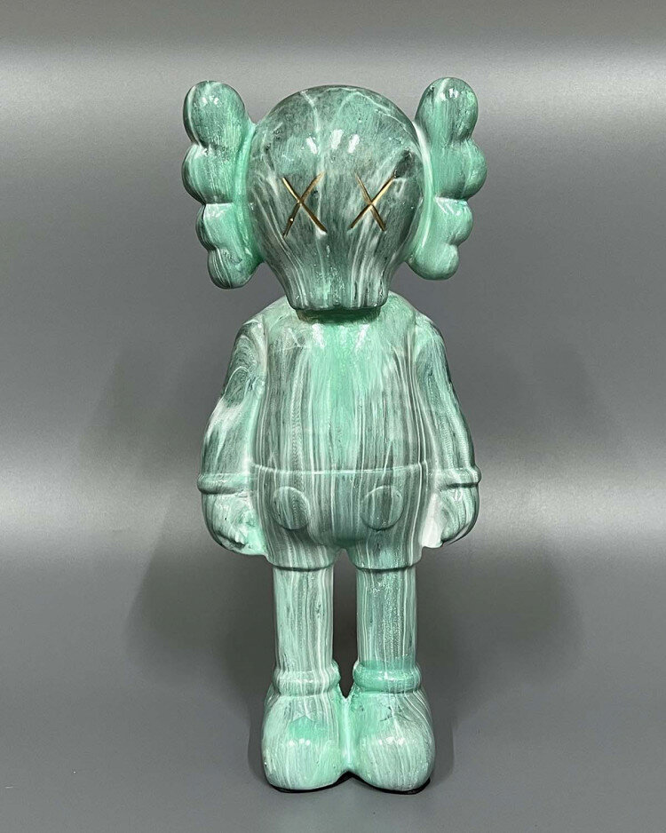 Kaws, Копилка, статуэтка, фигурка, керамика, бирюзовый, 28 см