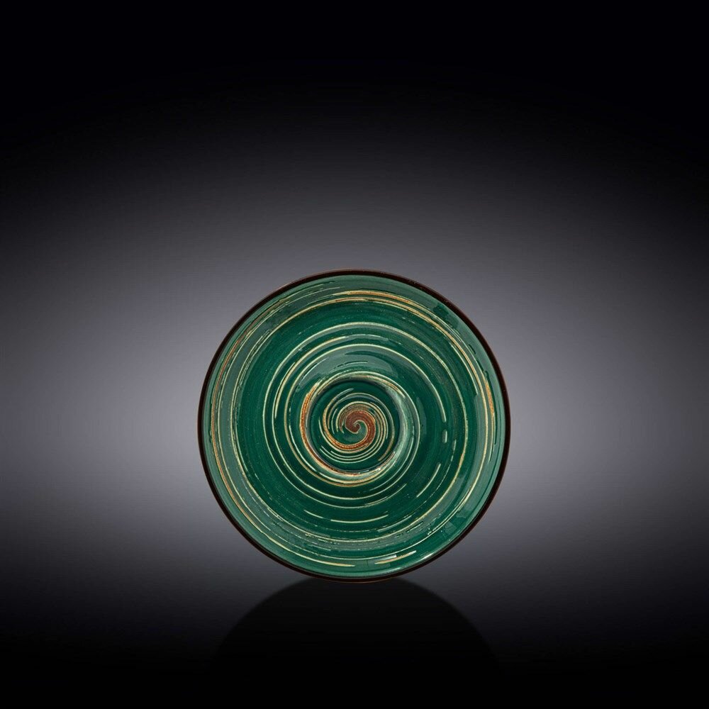 Блюдце Spiral Green 15 см. Wilmax