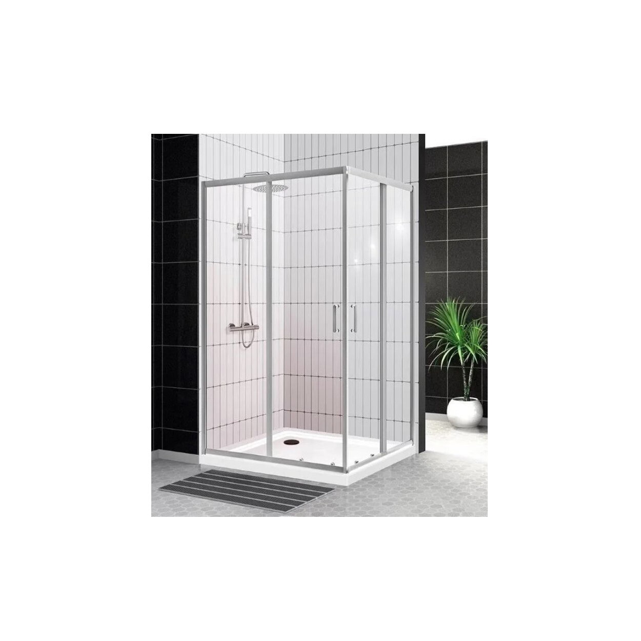 Душевой уголок BelBagno UNO-195-AH-2-90/70-C-Cr хром, стекло прозрачное 5 мм (900х1950х700) BelBagno UNO-195-AH-2-90/70-C-Cr Хром прозрачный 5 мм(900х1950х700)