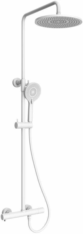 Душевая система Kaiser Serio 05577-4 250 мм, с термостатом, белый матовый