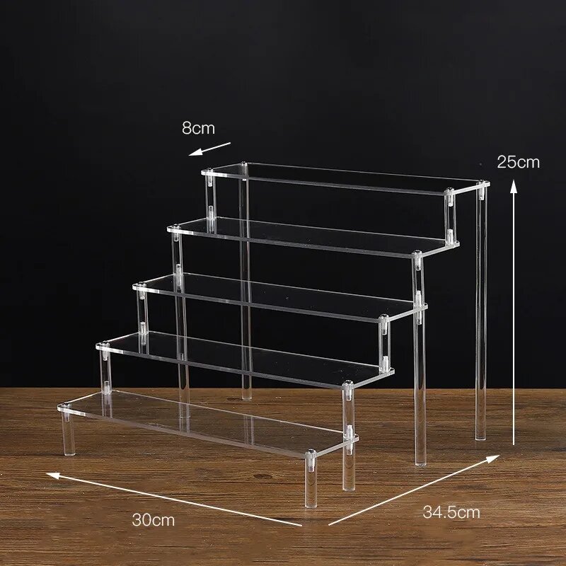 Акриловая витрина 5 ярусов 30x8 см
