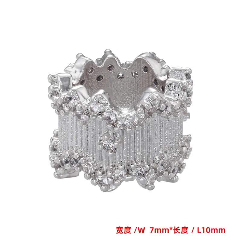 ZHUKOU нерегулярные бусы волна для изготовления ювелирных изделий кубического циркония ювелирные бусы для DIY браслет ювелирные аксессуары Оптовая Продажа VZ325