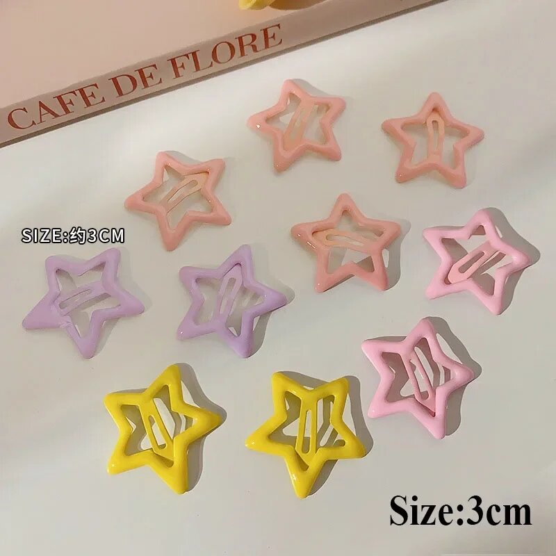 Заколки для волос звездочки, 10 шт, Цвет: 10PCS