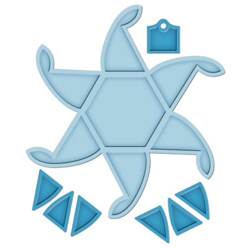 Ножи для вырубки Spellbinders "Shapeabilities" Шестиугольный конверт с закрывающимися лепестками внахлест, для скрапбукинга