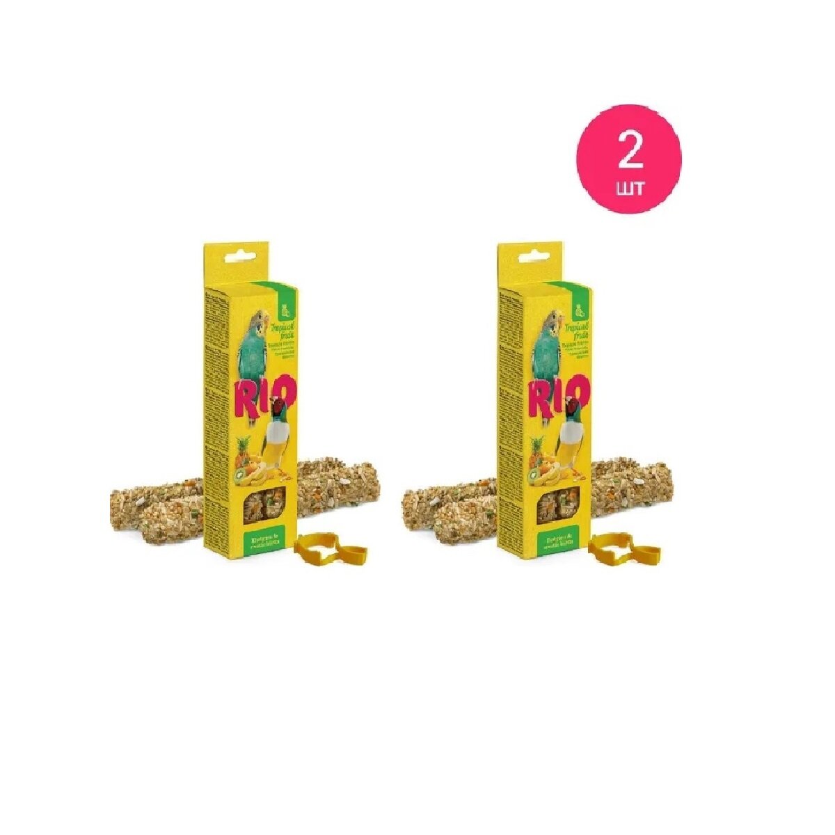 RIO Палочки для волнистых попугаев и экзотов с Тропическими фруктами 2шт*40г (2 штуки)