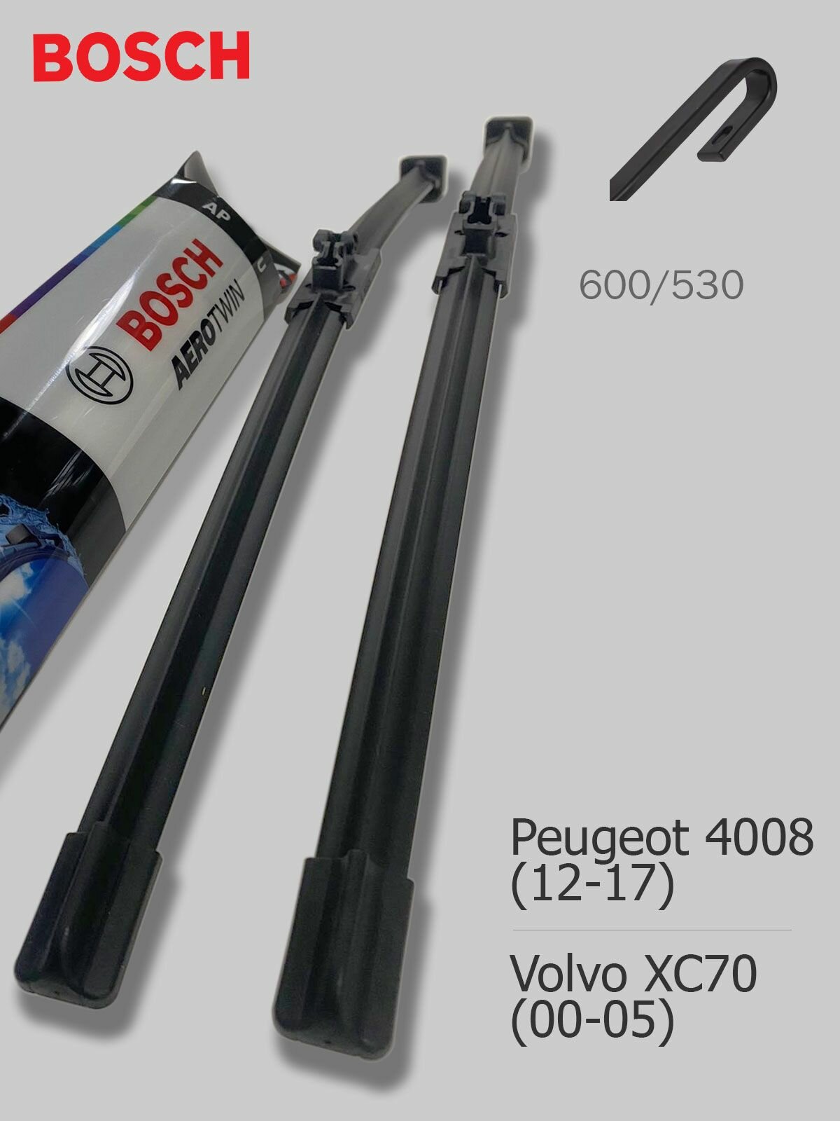 600 530мм. Дворники Щетки стеклоочистителя для Peugeot 4008 Пежо 4008 (12-17); Volvo XC70 Вольво XC70 (00-05)