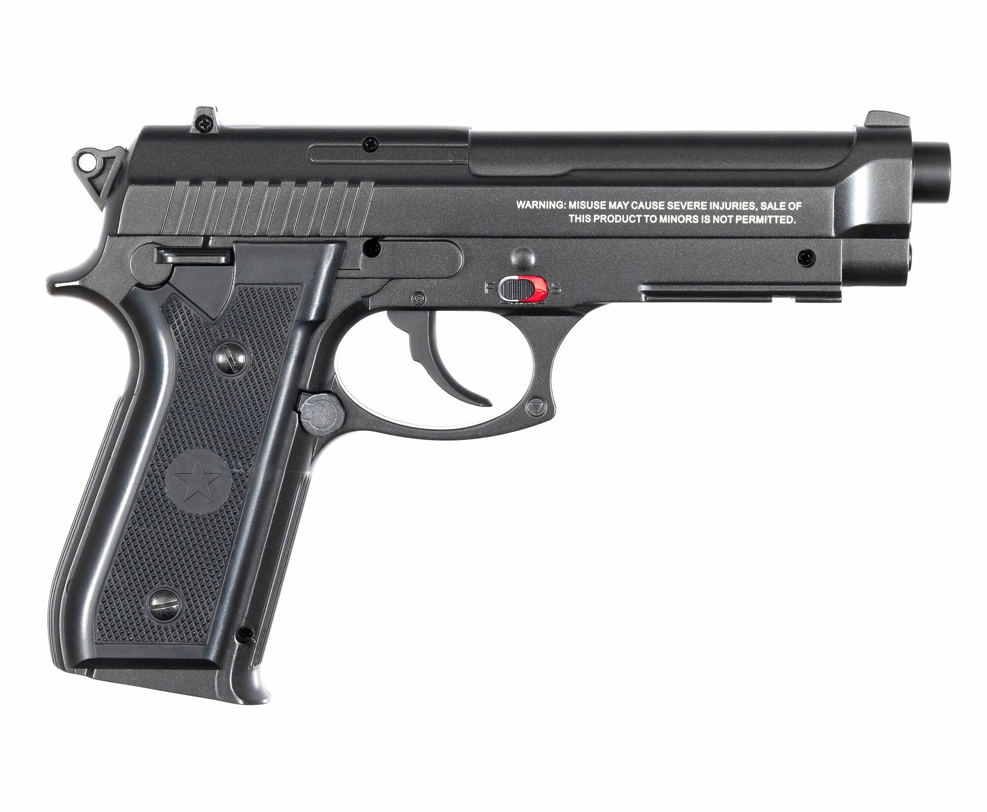 Пистолет страйкбольный BORNER 92M, кал. 6 мм CO2