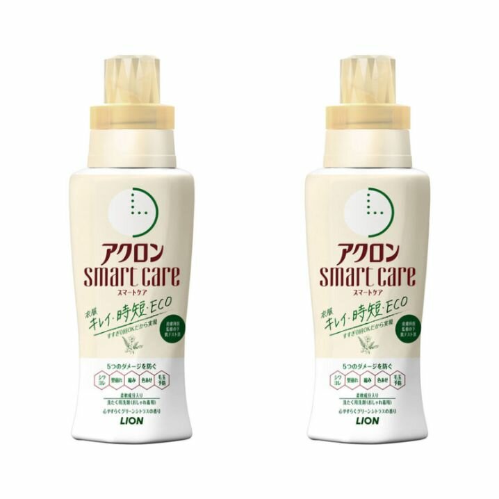 Lion Жидкое средство для стирки, Akron Smart Care, деликатных тканей, без полоскания, 440 мл, 2 штуки