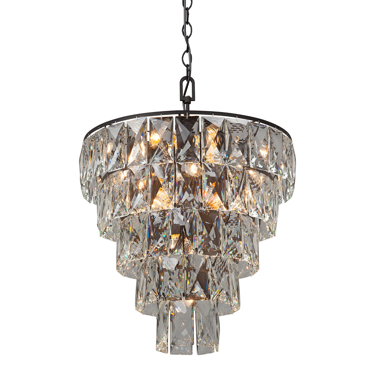 Люстра подвесная Vitaluce V5262-1/20+1, 21 лампа, E14 макс. 40Вт, 63м2, цвет чёрный матовый. %Распродажа!%