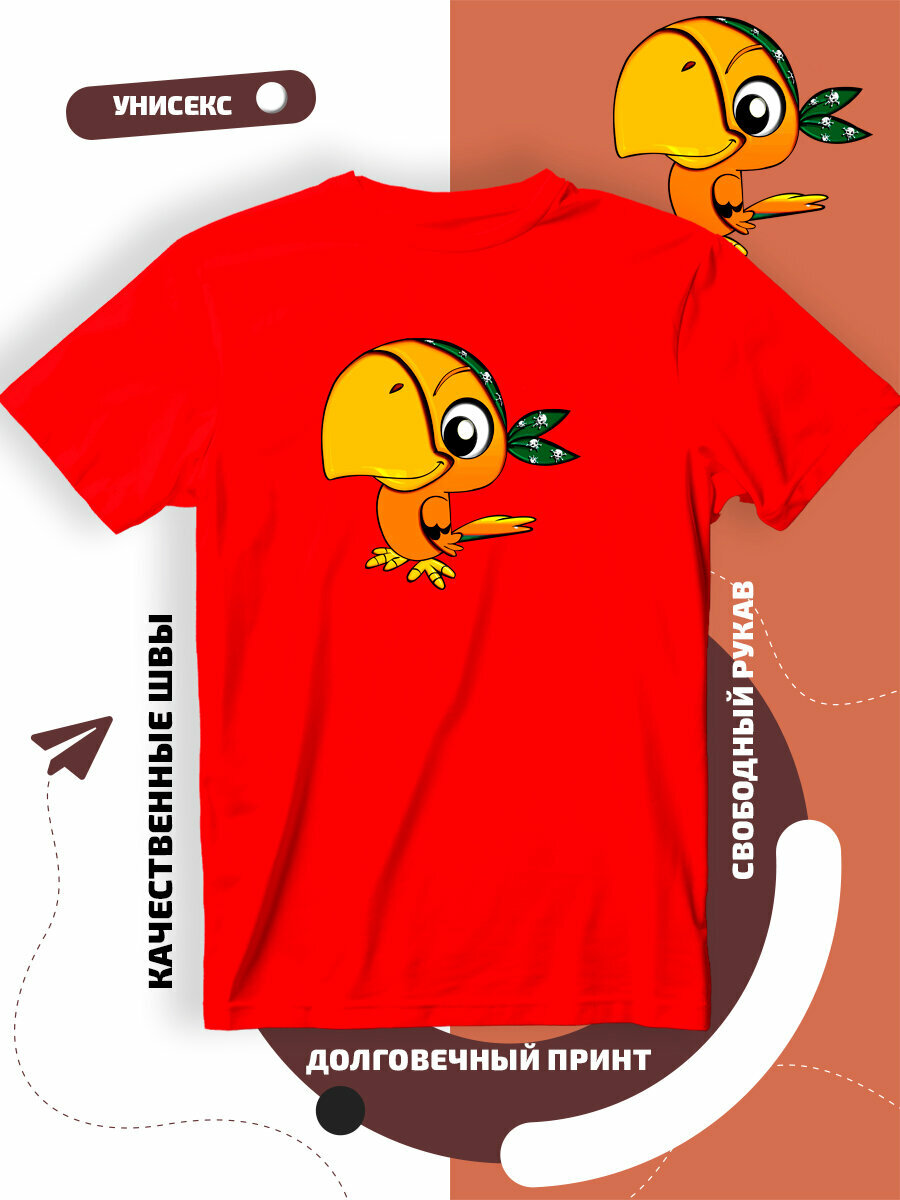 Футболка с попугаем