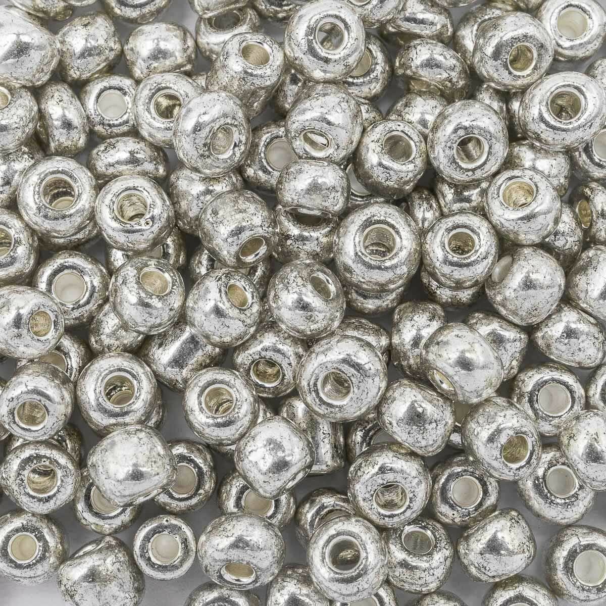 Бисер Astra&Craft 6/0, 15 г (1109 серебро, глянцевое покрытие), 10 упак