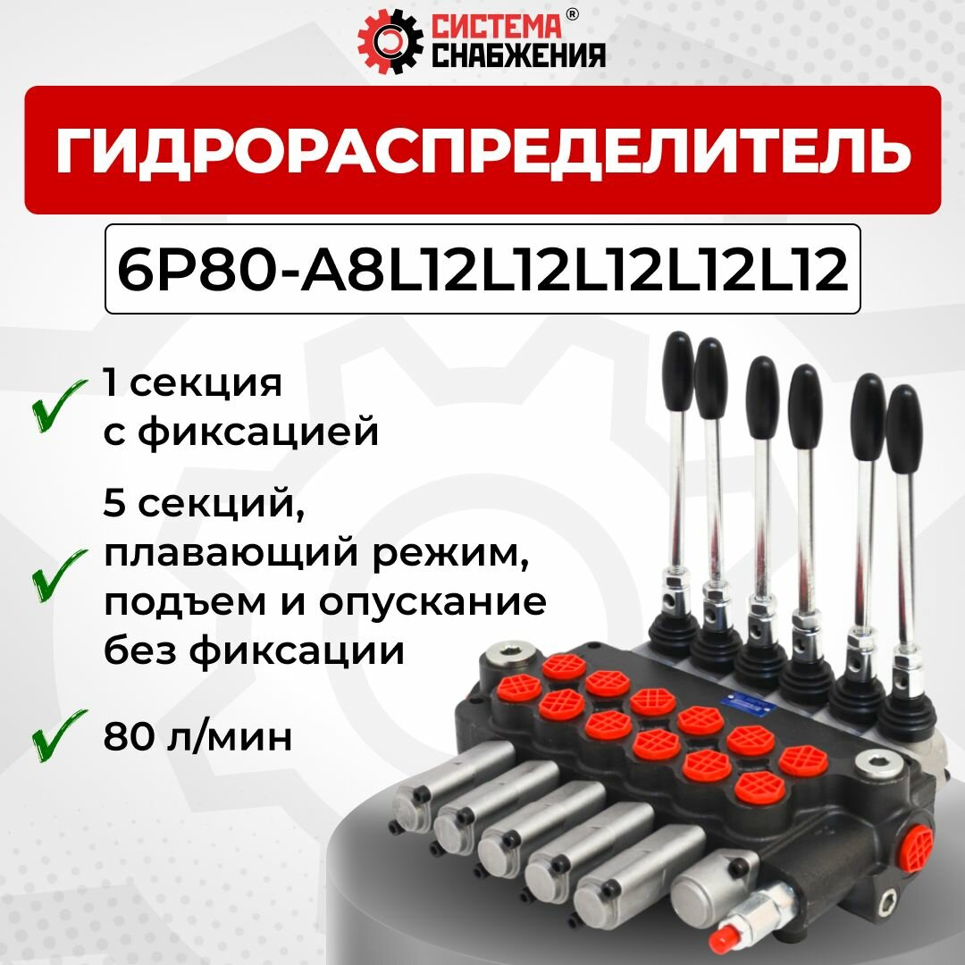 Гидрораспределитель 6P80-A8L12L12L12L12L12