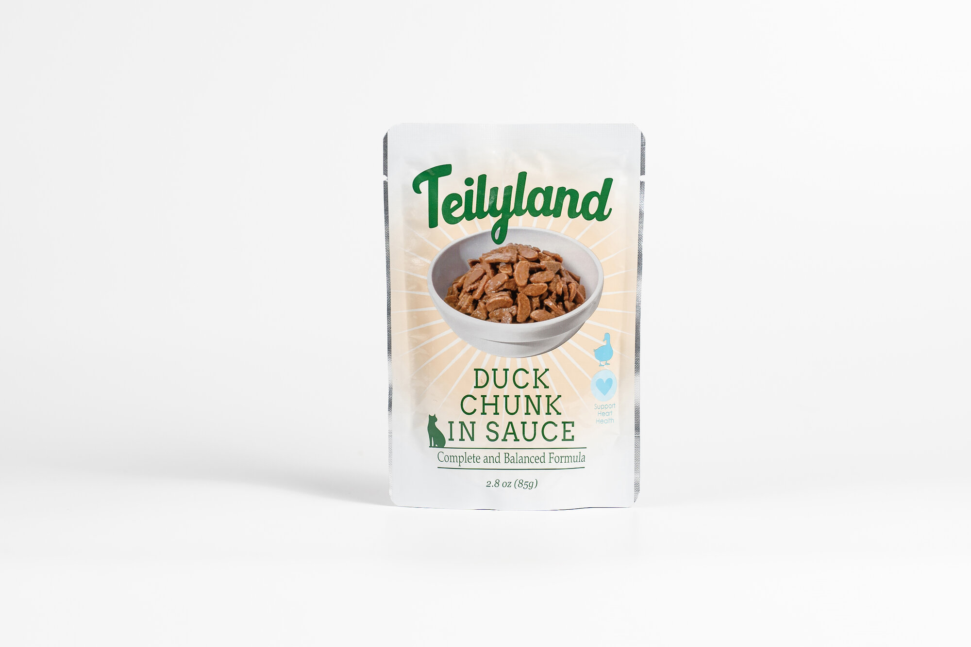 Teilyland Pettric влажный корм для кошек полнорационный с уткой в соусе, 85 г * 6 паучей