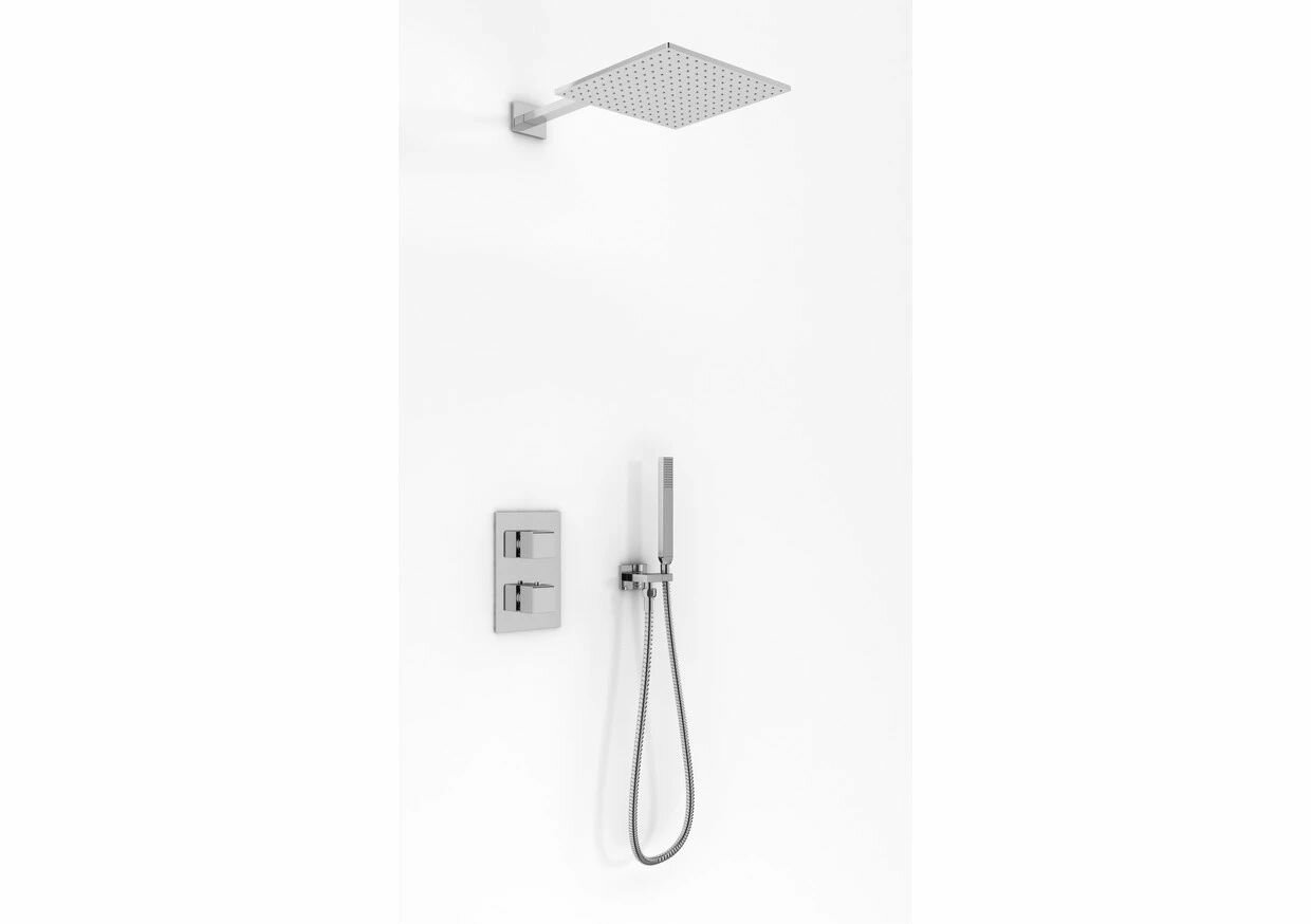 KOHLMAN Термостатический душевой комплект, квадратный, 25 см, EXCELENT, QW432HQ25