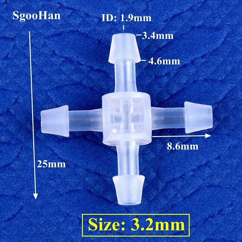 SgooHan пластиковые соединители для шланга 4-х канальные Синий, 3.2mm, 5 Pieces