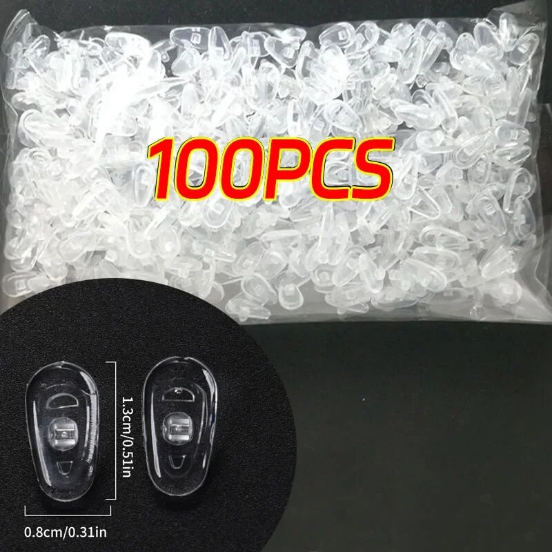 Прозрачные силиконовые носоупоры 100шт, 8mmX13mm B01