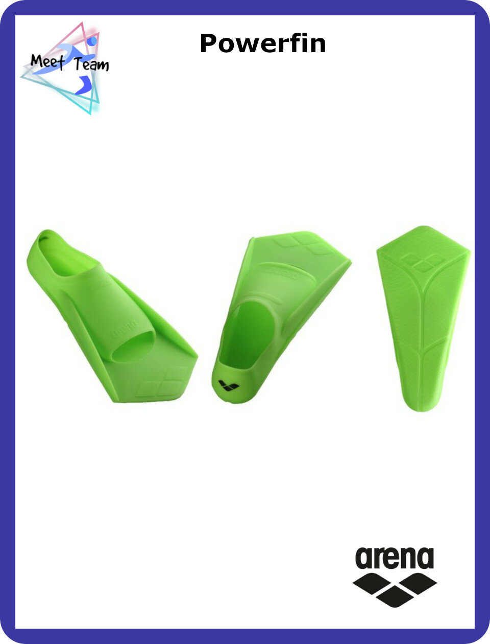 Ласты ARENA Powerfin р.33-34 (зеленый) 95218/65