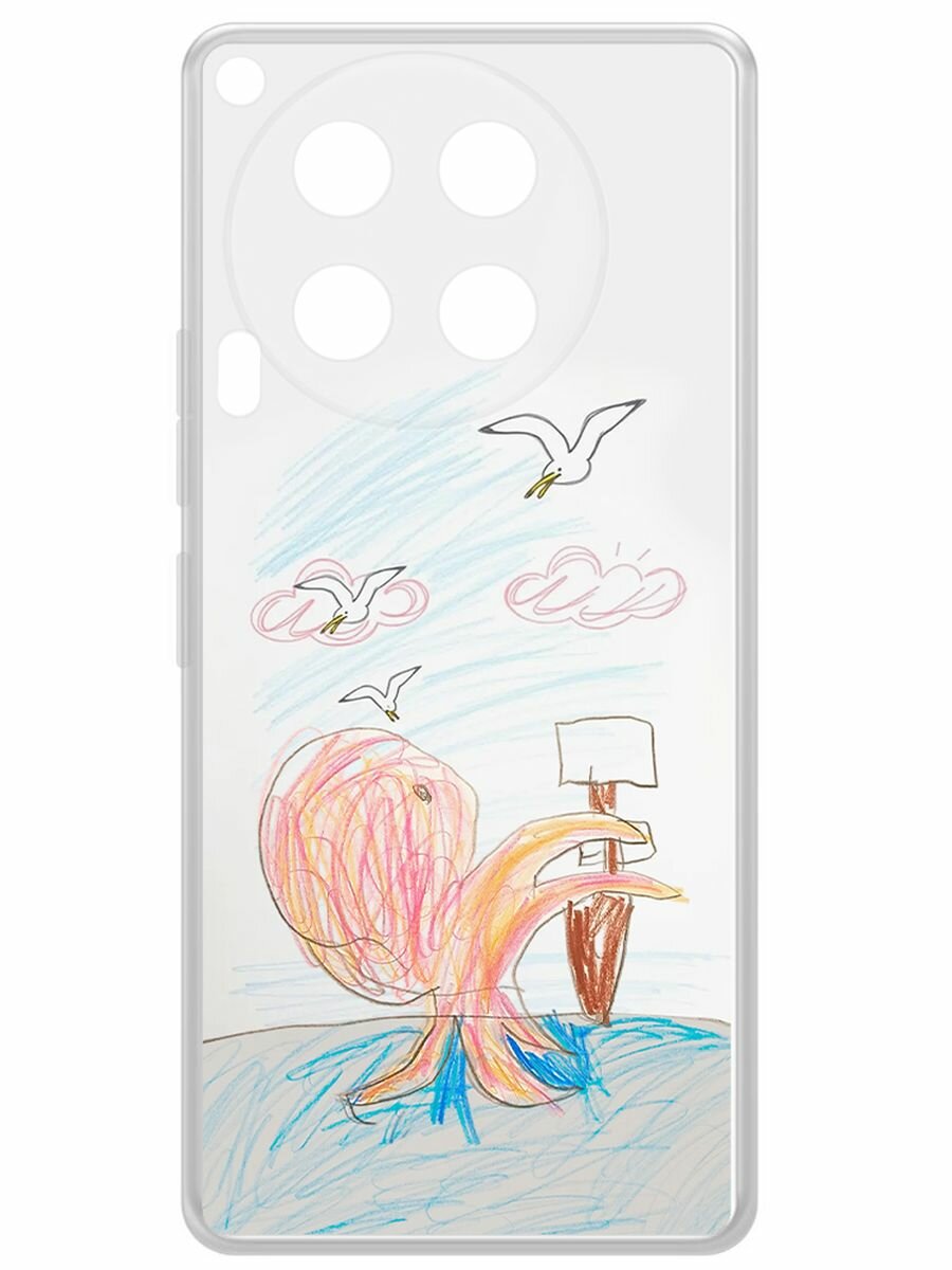 Чехол-накладка Krutoff Clear Case Кракен для TECNO Camon 30 5G