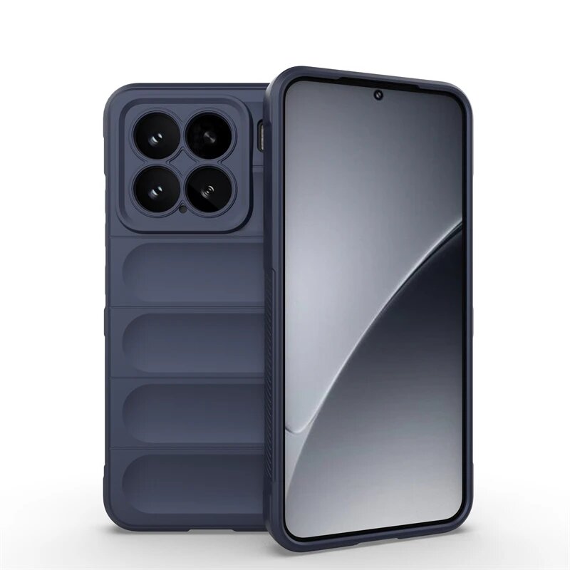 Для Xiaomi 15, силиконовый жидкий противоударный чехол для Xiaomi Mi 15 Pro, резиновый защитный чехол из ТПУ, чехол для телефона Xiaomi 15, чехол Черный, For Xiaomi 15, Dark Blue