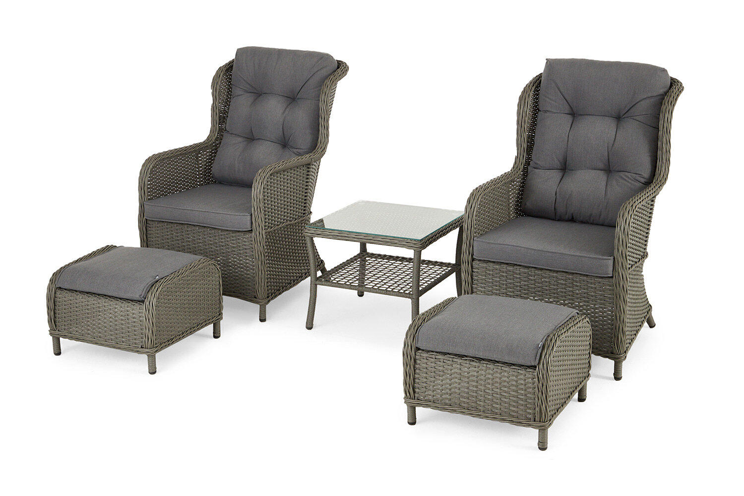 Набор садовой мебели Hoff Orion, 50x42x50 см, искусственный ротанг, цвет серый