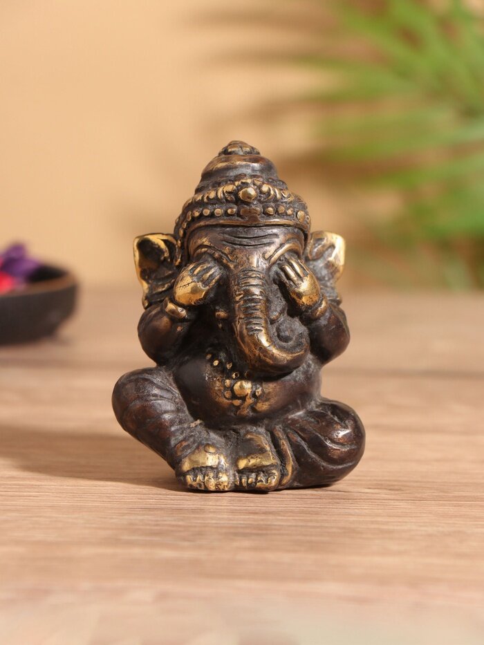 Сувенир «Ганеша Просветления», 6×5×8 см, бронза