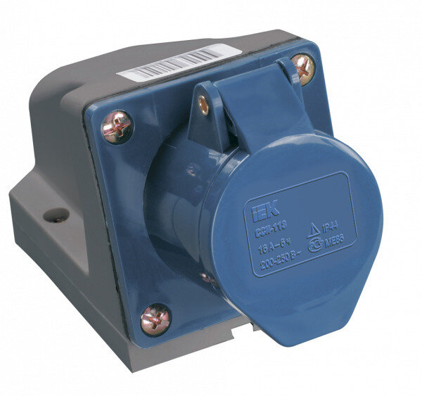IEK Розетка 123 стационарная 2Р+РЕ 32А 220В IP44 PSR11-032-3 (3шт.)