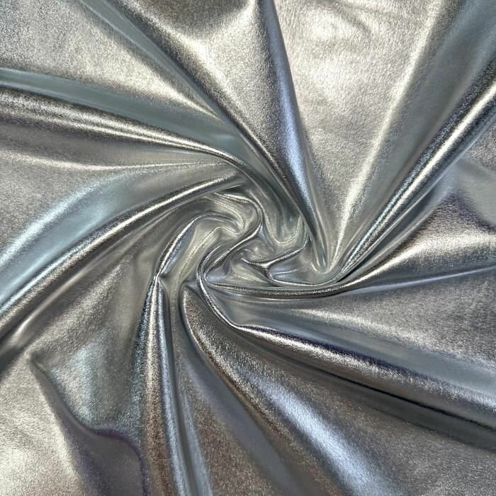 Голографическая ткань сплошная, серебро 100*140см LF1005 SILVER
