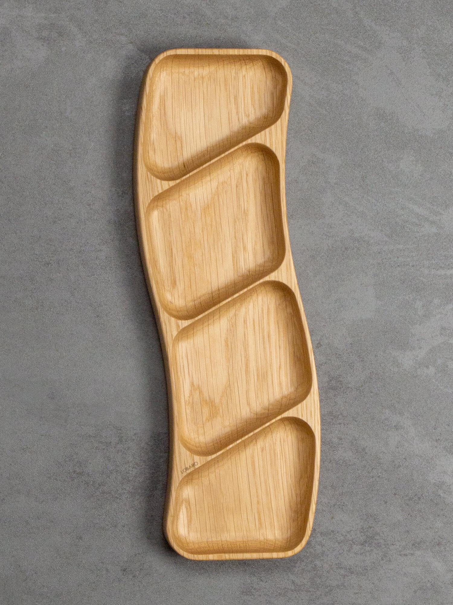 Менажница деревянная, из дуба, посуда для подачи и сервировки, для сыра, орехов, для вина, 30х10 см, LOBARO