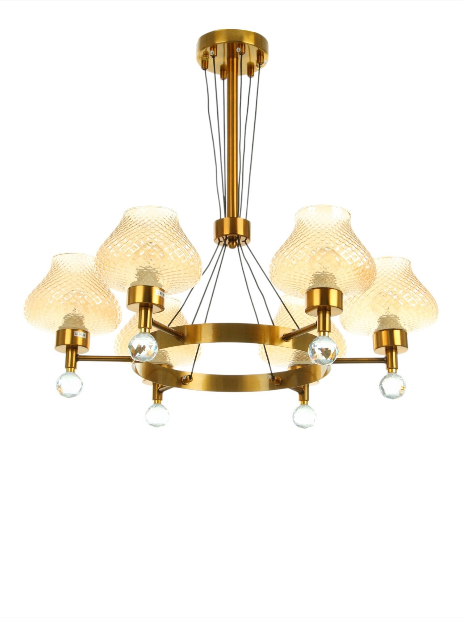 Люстра BayerLux «Уэтстон», 6 ламп, E27, мощность 40 Вт, высота 93 см, IP20