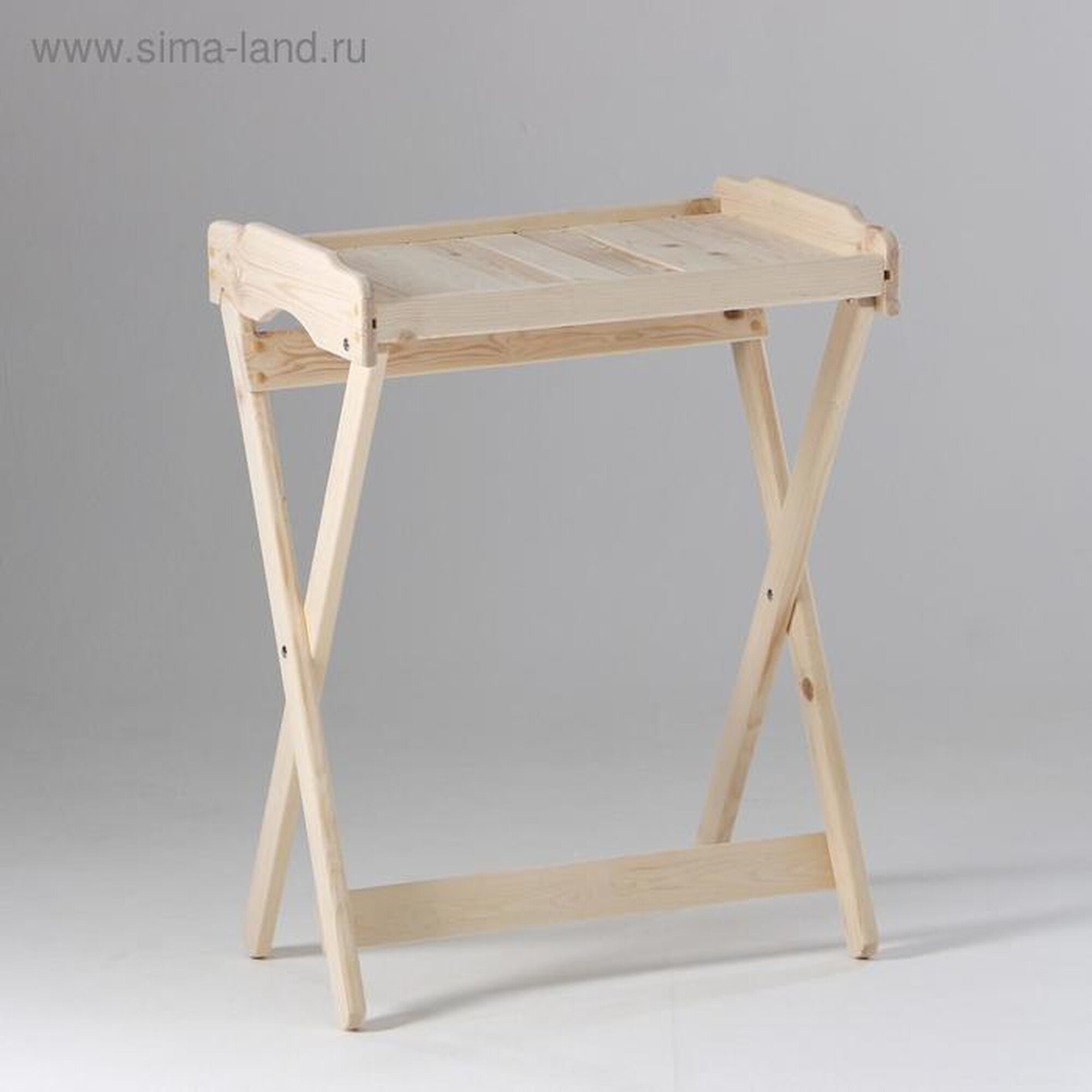 Сервировочный стол Добропаровъ, массив дерева, бежевый, 60x40x73 см