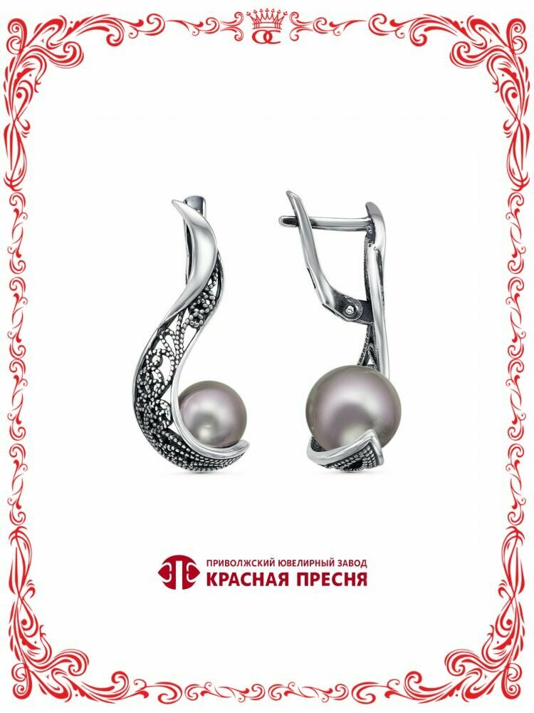 Серьги, жемчуг имитация