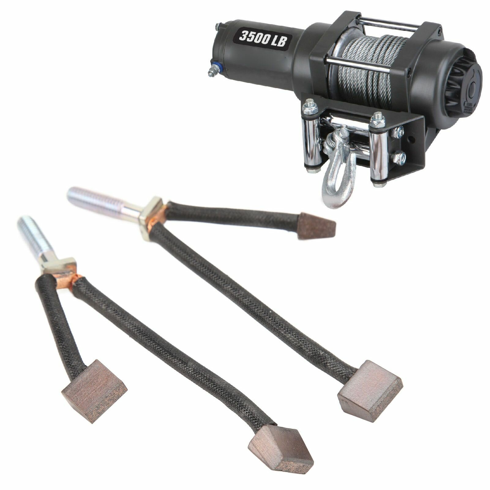 Комплект угольных щеток для двигателя квадроцикла, подходит для лебедки квадроцикла весом 2000-5000 фунтов