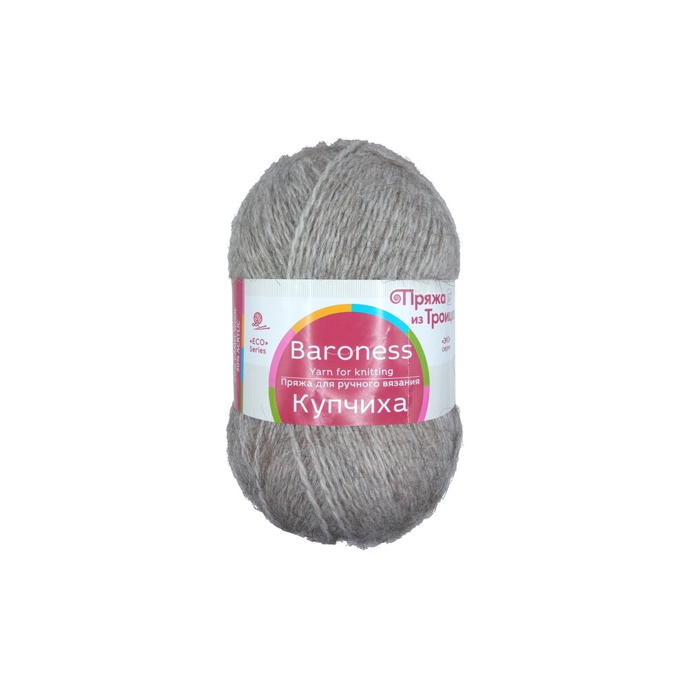 Пряжа для вязания ТКФ Купчиха 043 суровый лен 100 гр/300 м 50% верблюжья шерсть, 50% акрил