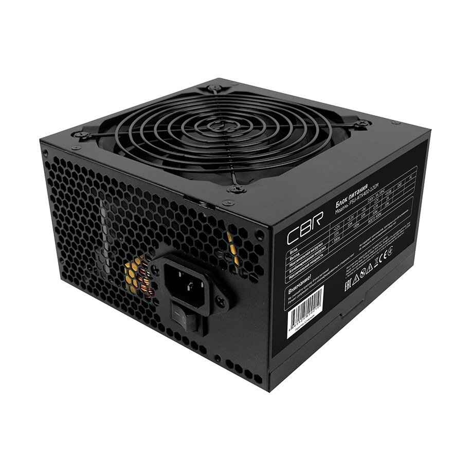 Блок питания CBR PSU-ATX400-12GM, 400W. 400Вт, 80 PLUS Bronze, 120мм, черный