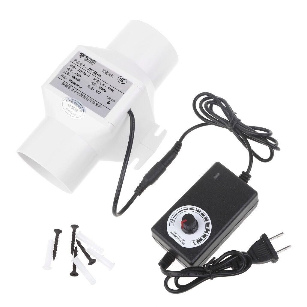 Вентилятор калибра 60 мм мощностью 14 Вт + блок питания с регулировкой скорости стандарт США