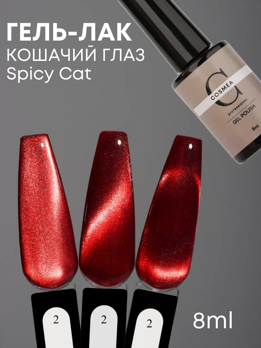 Гель лак кошачий глаз 02