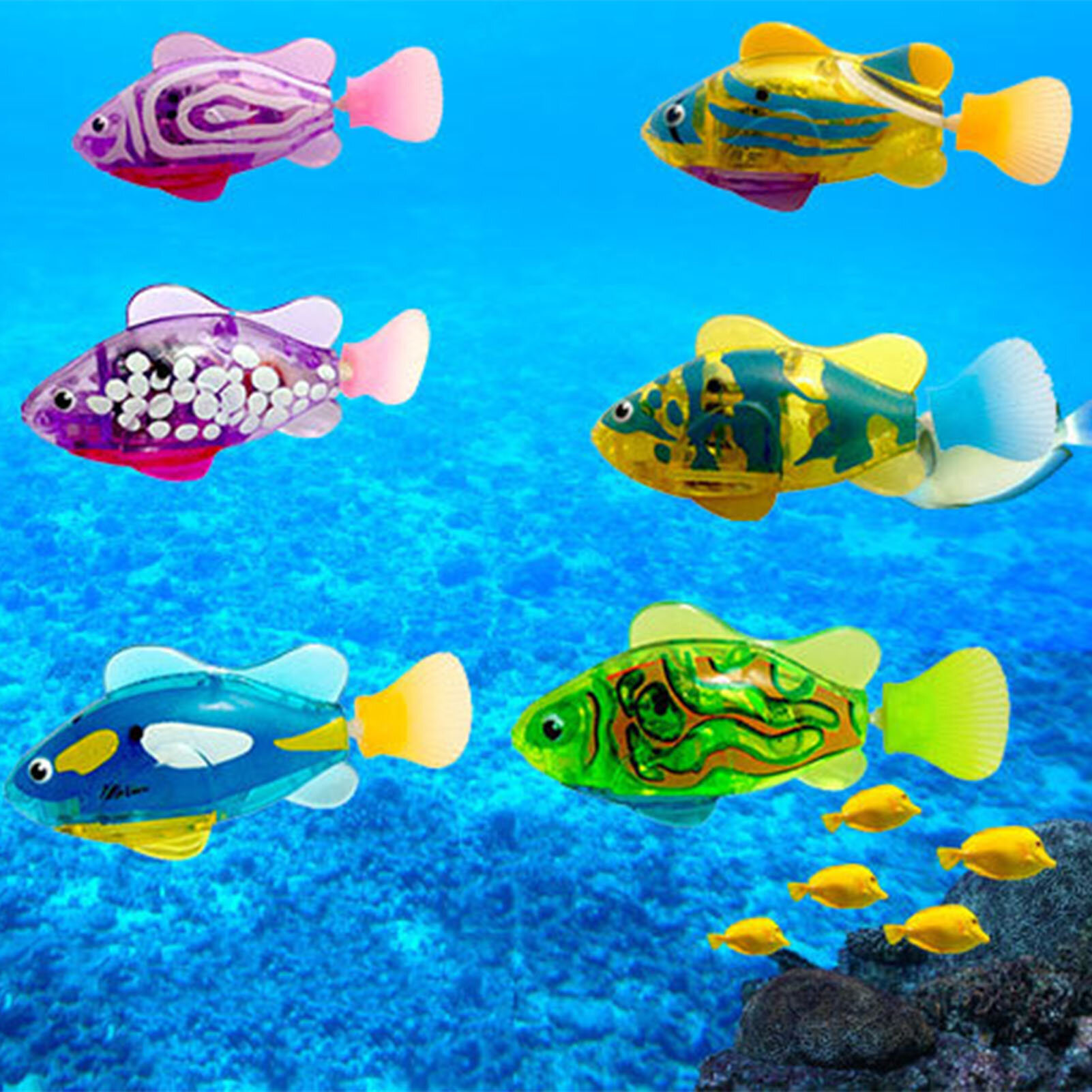 Электронная интерактивная игрушка-рыбка с подсветкой и автоматическим качанием, в форме рыбы-клоуна, зеленого цвета