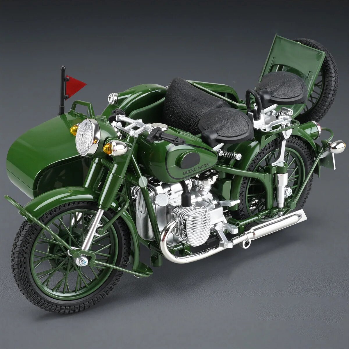 Модель мотоцикла 1:10 металлическая Green foam box