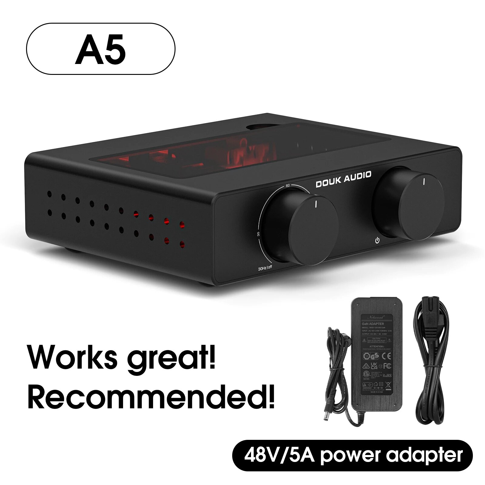 Douk Audio A5 Mini Цифровой усилитель мощности With 48V5A Adapter