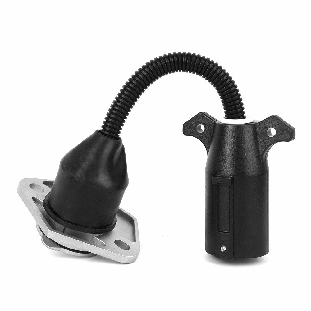 Адаптер 7 Flat Blade к 7 Round Pin Универсальный для большинства прицепов RV и полуприцепов