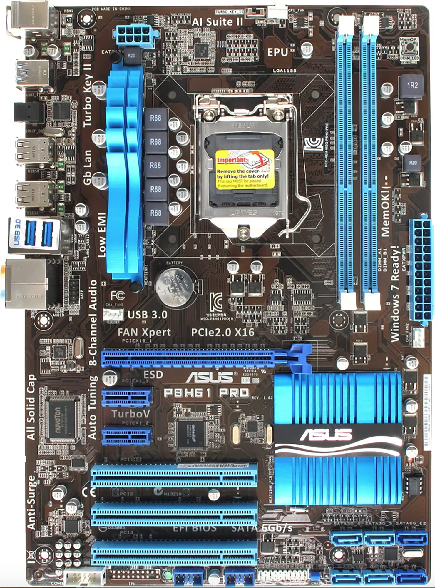 Материнская плата ASUS P8H61 PRO сокет LGA1155 DDR3 форм фактор ATX