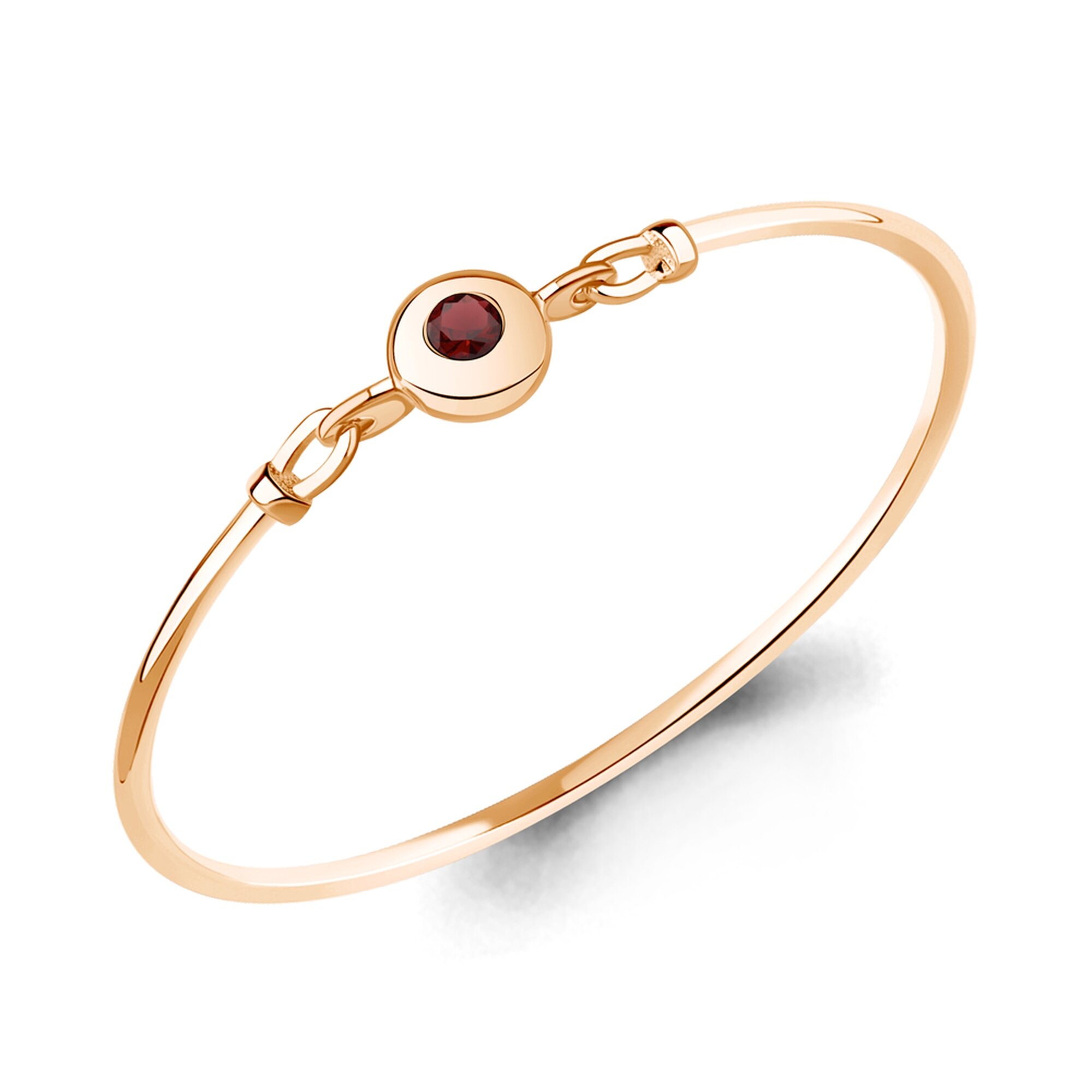 Браслет, серебро, 925 проба, золочение, гранат