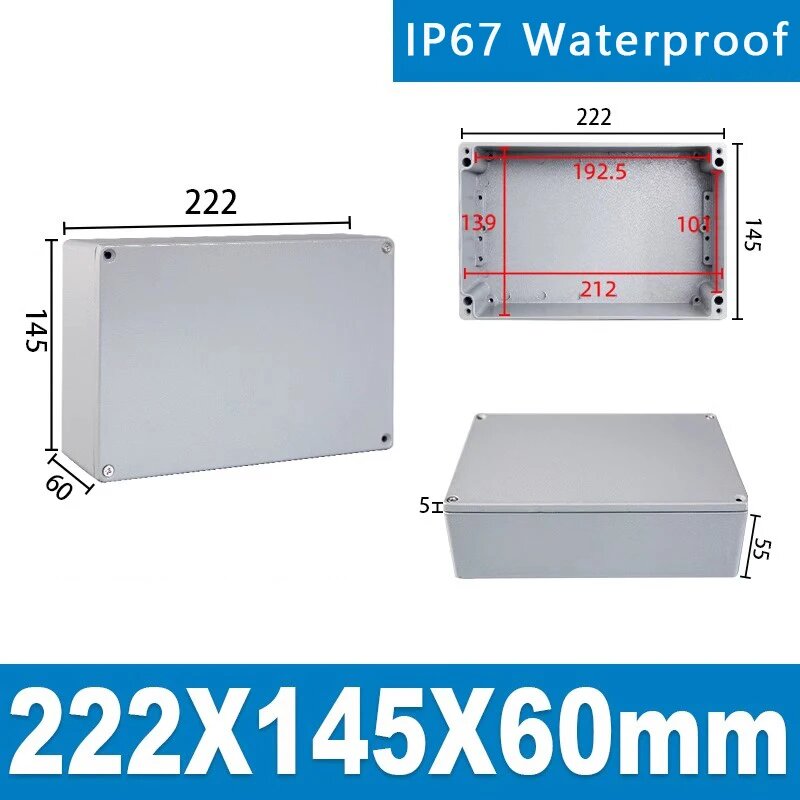 Взрывозащищённый алюминиевый корпус IP67 FA5-1 220x145x55mm