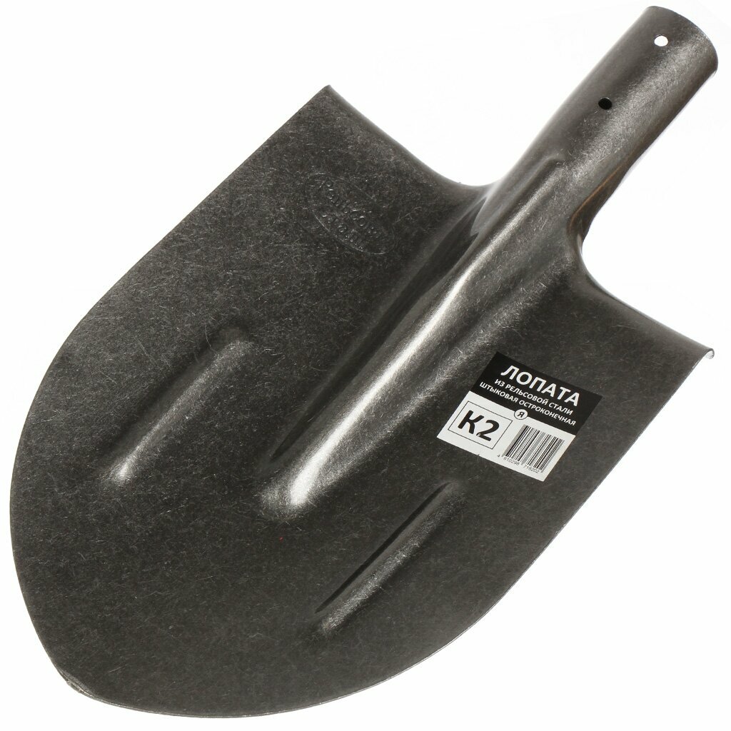 Лопата штыковая, рельсовая сталь, 215х300 мм, БТМ, К2, без черенка