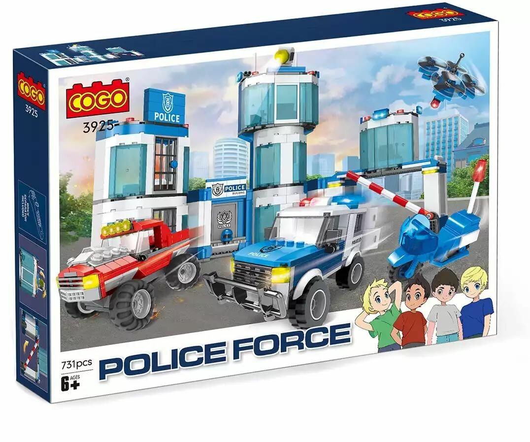 Конструктор COGO "Побег из полицейского участка", блочный, 731 деталь